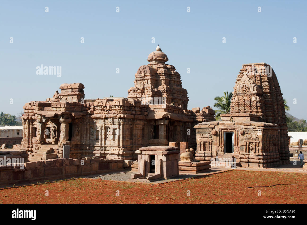 Decorated ancient Hindu temple dedicated to Shiva at the ancient site ...