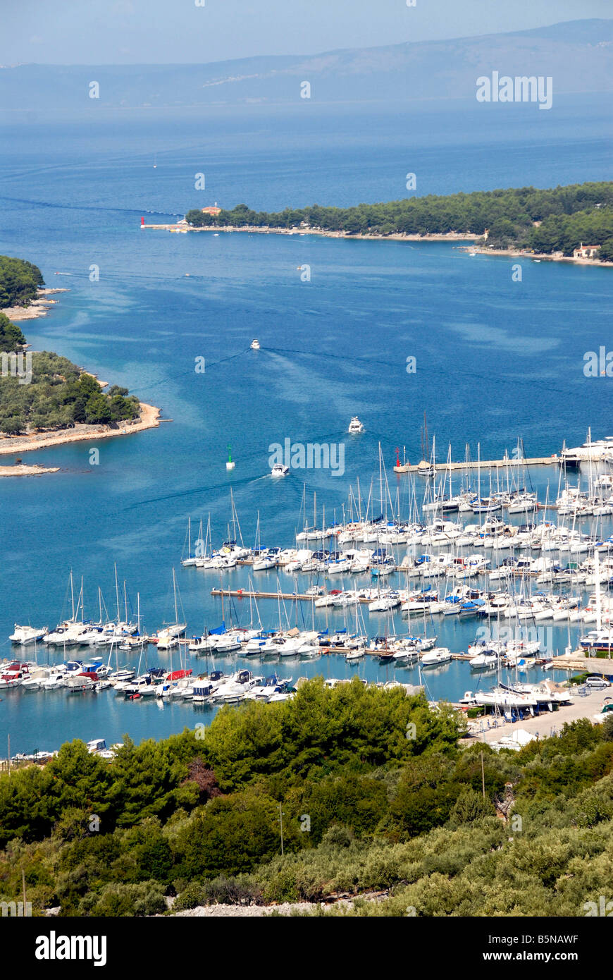 Marina, Cres city, Cres island, Croatia Stock Photo - Alamy