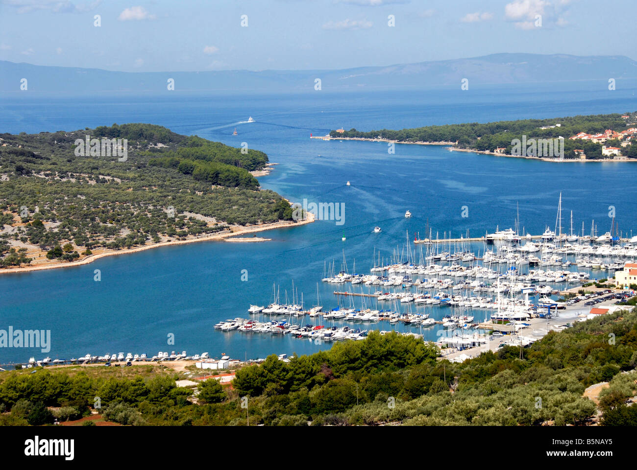 Marina, Cres city, Cres island, Croatia Stock Photo - Alamy