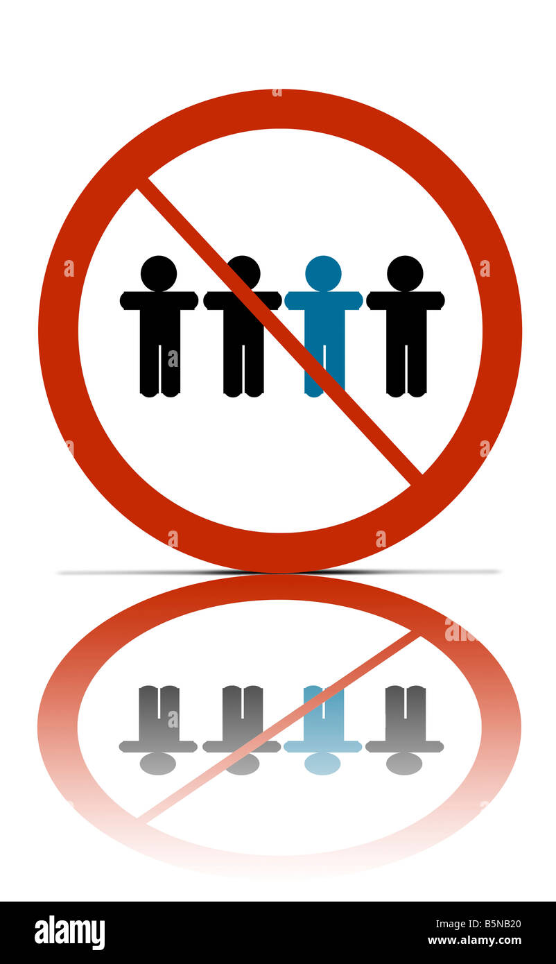 Discrimination symbol Cut Out Stock Images & Pictures - Alamy