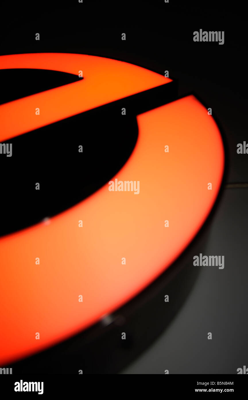 LED powered light advert for outdoor use Stock Photo - Alamy