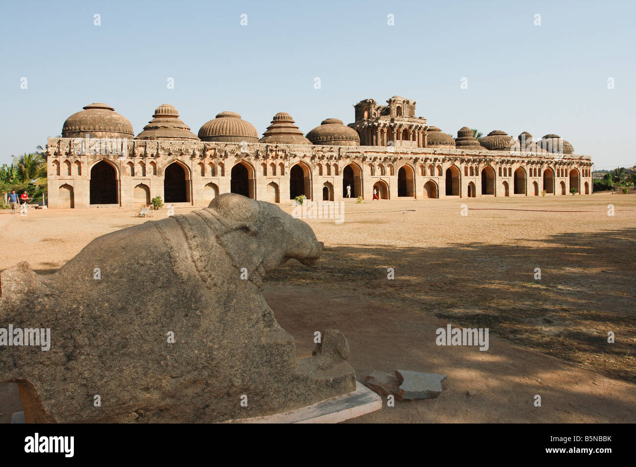 Elephant stables at the ancient site of Hampi, Karnataka, India Stock ...