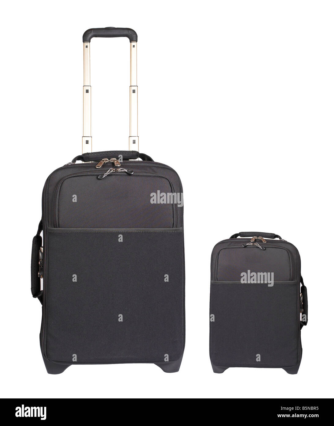 Two suitcases isolated on white background Stock Photo - Alamy