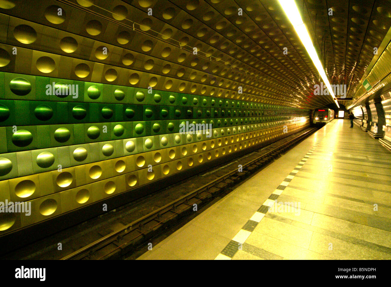 Prague tube station tube station metro metro station hi-res stock ...