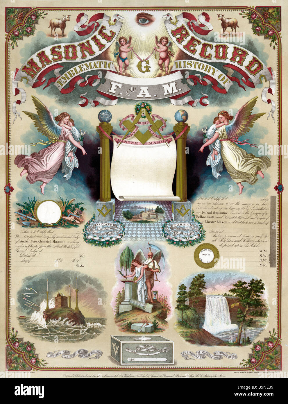 Masonic certificate hi-res stock photography and images - Alamy