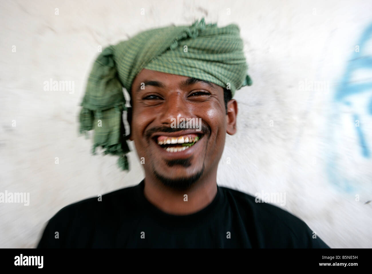 Portrait of man chewing Qat in Aden s Qat market Yemen Stock Photo - Alamy