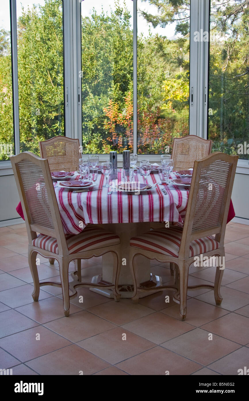 Table made for lunch Stock Photo - Alamy