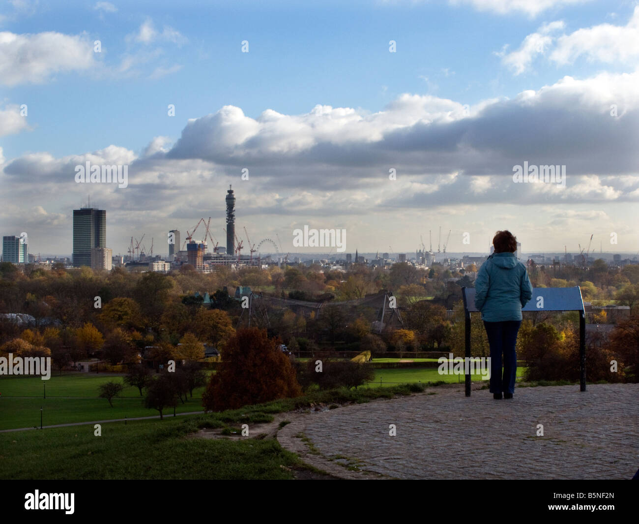 Primrose Hill viewing point Stock Photo - Alamy
