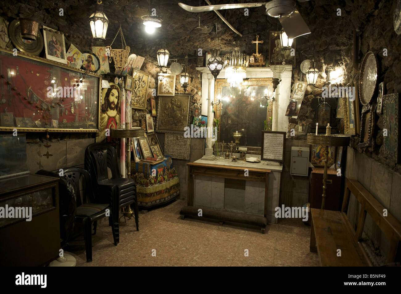 Greek Orthodox shrine to St George, damascus, syria Stock Photo - Alamy