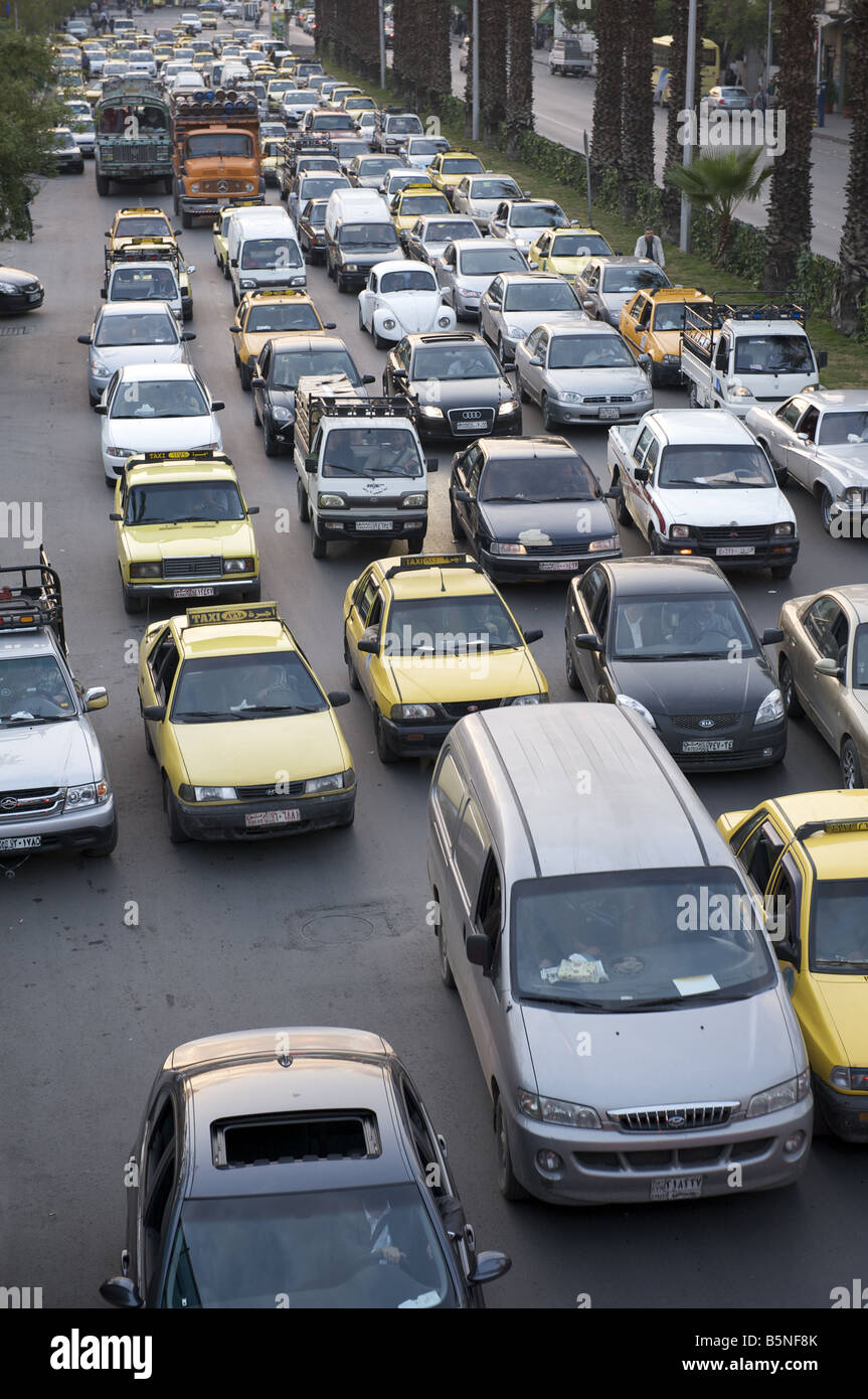 car traffic damascus Stock Photo - Alamy