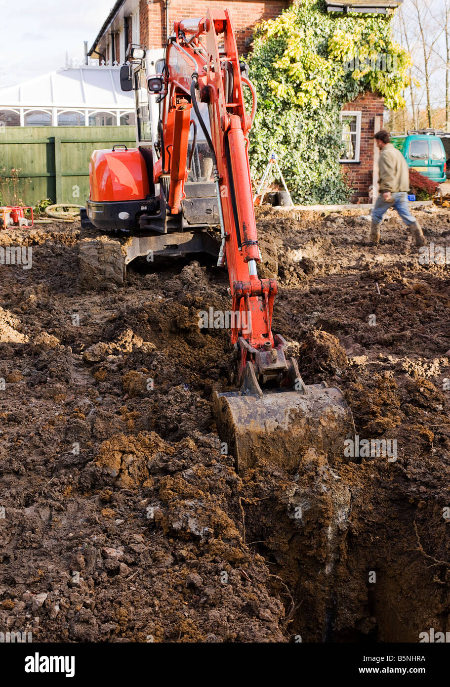 Trench digger hi-res stock photography and images - Alamy
