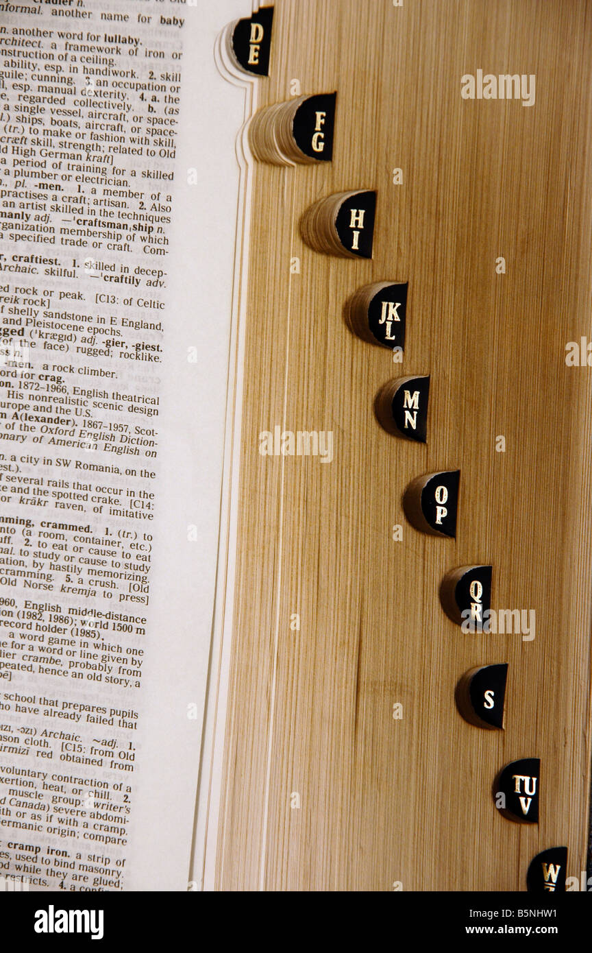 English dictionary index hi-res stock photography and images - Alamy
