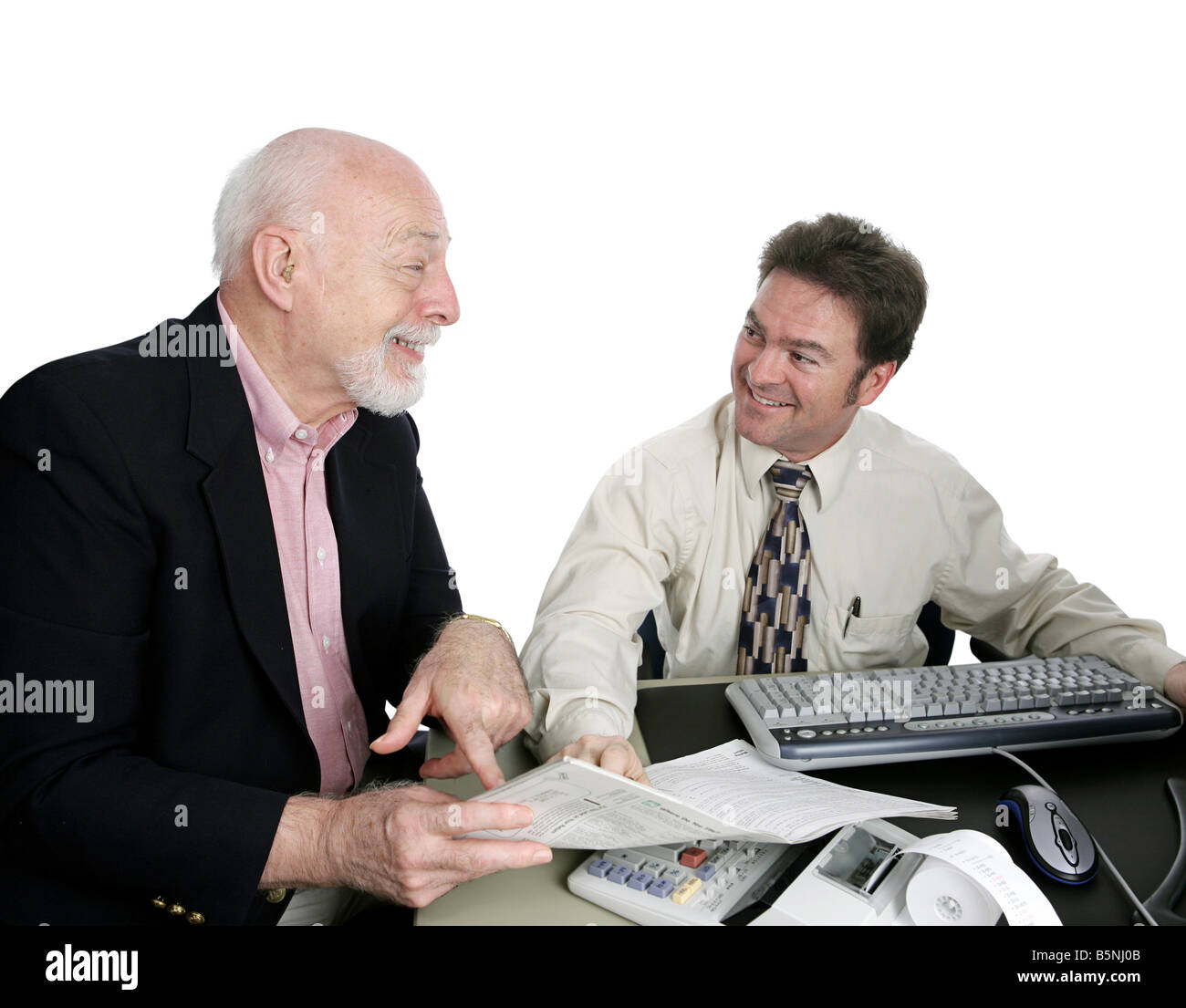 Senior man tax forms hi-res stock photography and images - Alamy