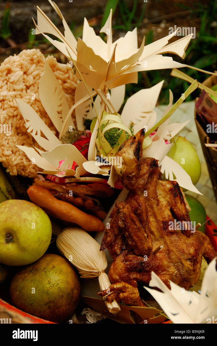 Offering food for cremation ceremon,Bali,Indonesia Stock Photo - Alamy