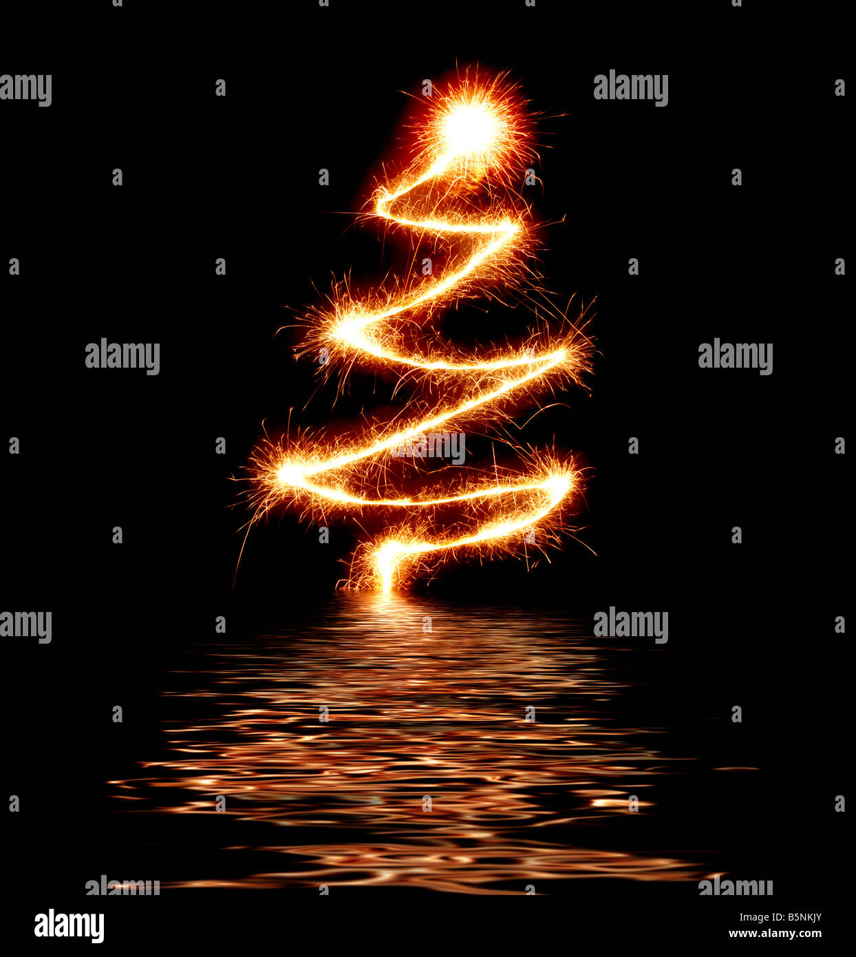 Sparkling Christmas tree Stock Photo - Alamy