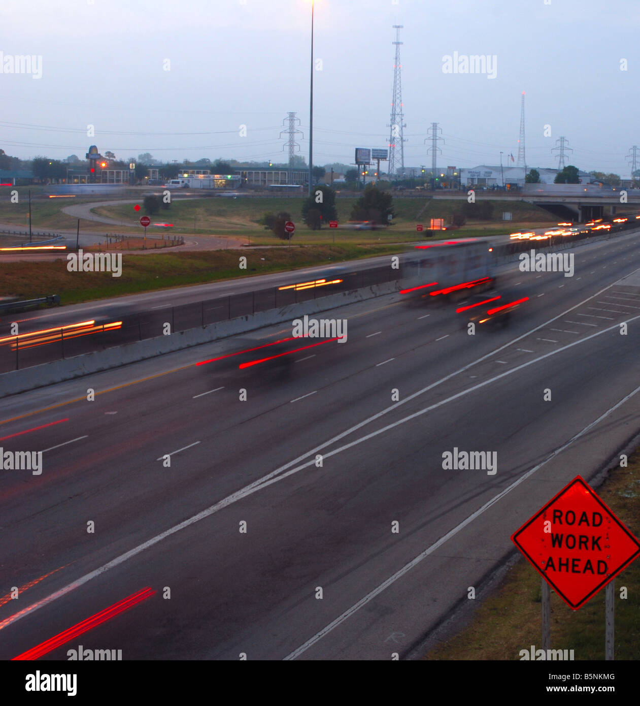 Blurred early morning traffic Stock Photo - Alamy