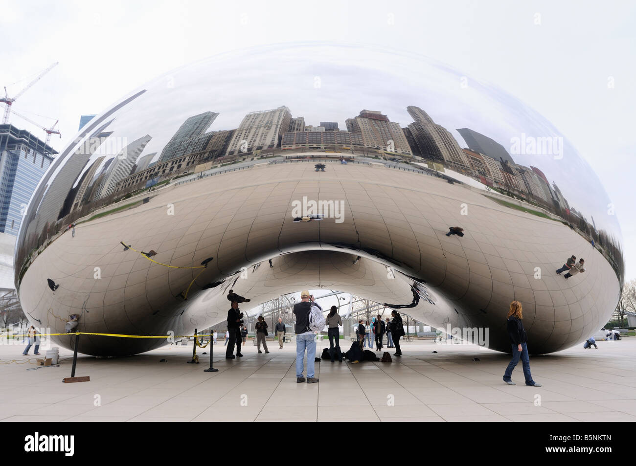 The Cloud Gate (aka "the Bean"). Millennium Park. Chicago. Illinois ...
