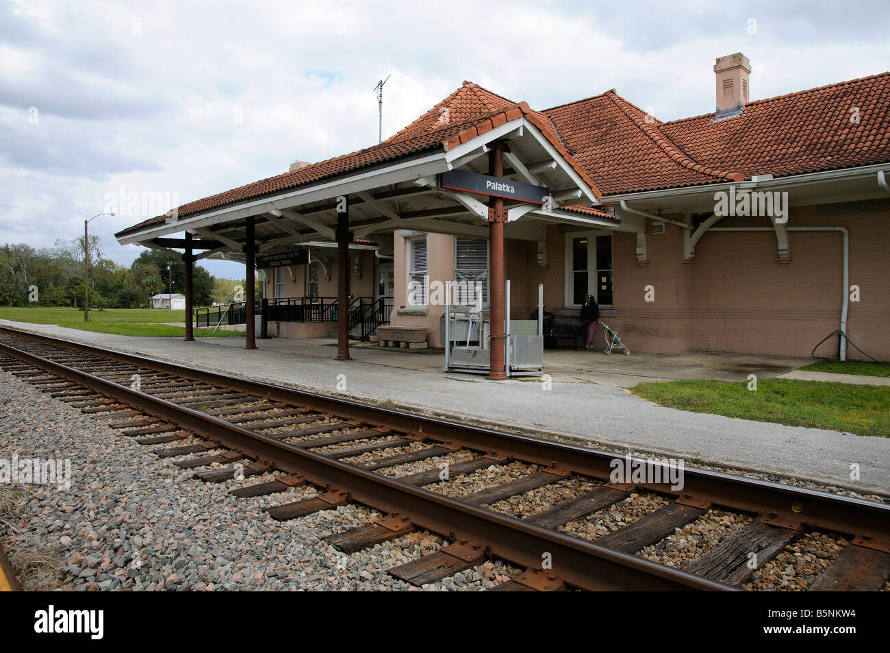 Amtrak Railroad station building at Palatka northern Florida America ...