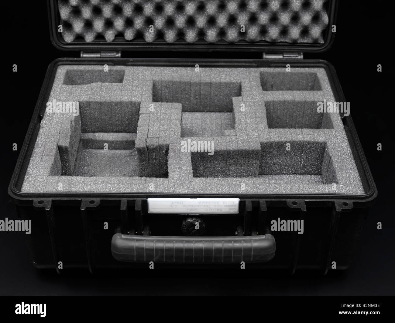 Luggage small suitcase carrying case professional black foam rubber ...