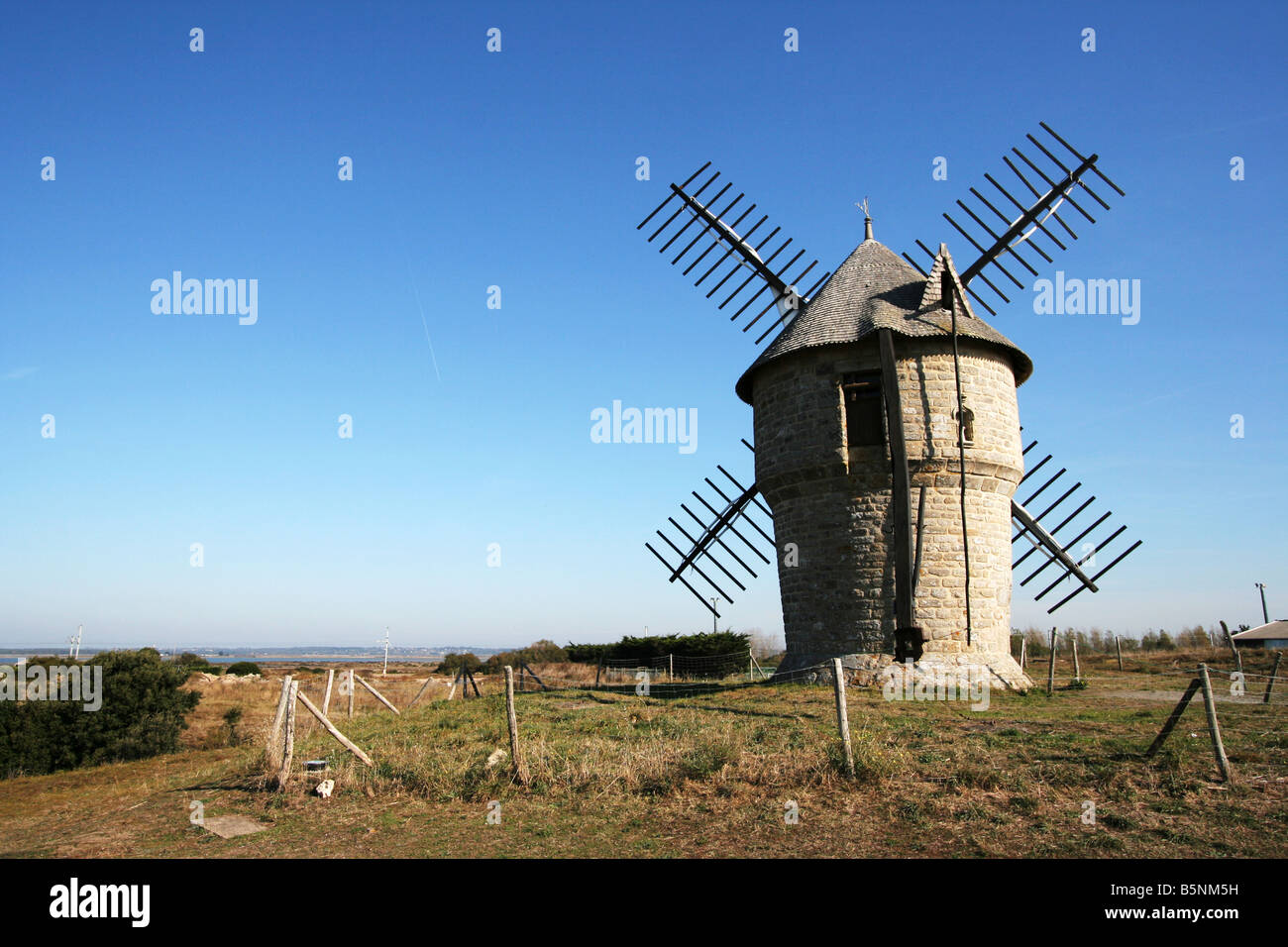 A restored windmill in France Stock Photo - Alamy