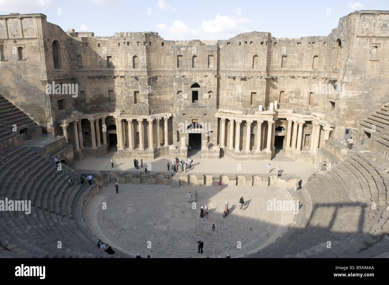 Bosra roman amphitheatre Stock Photo - Alamy
