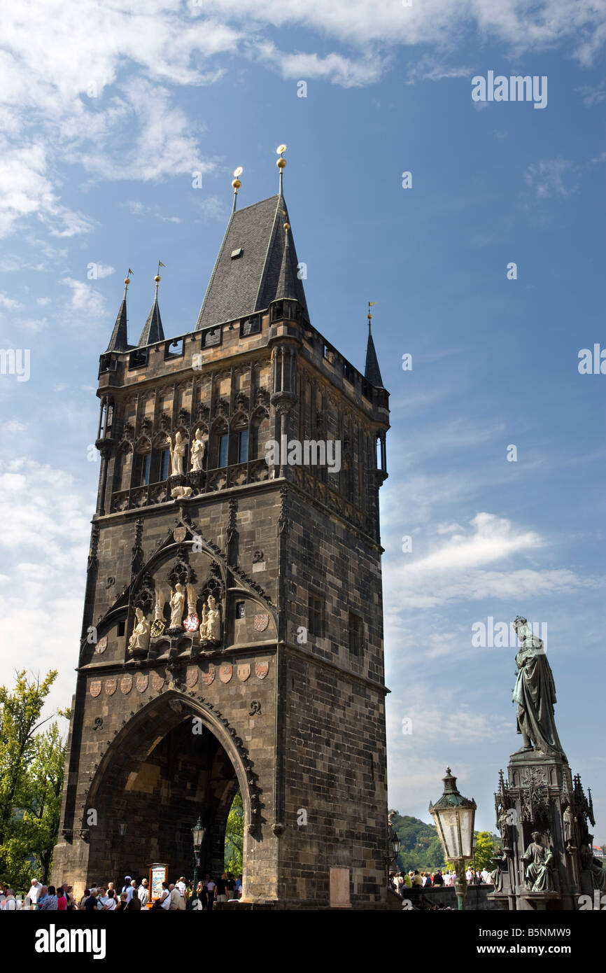 KING CHARLES IV BRIDGE KNIGHTS SQUARE OLD TOWN STARE MESTO PRAGUE CZECH ...