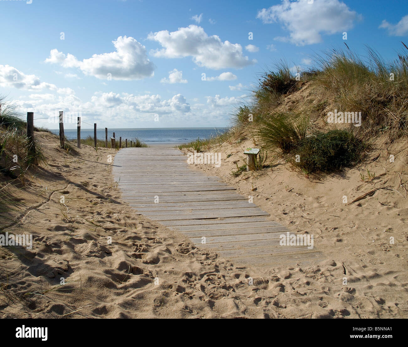 Wooden Footpath Leading to a Beach Stock Photo - Alamy