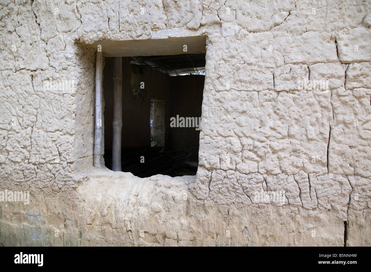 Mud wall with a window Bangladesh Stock Photo - Alamy