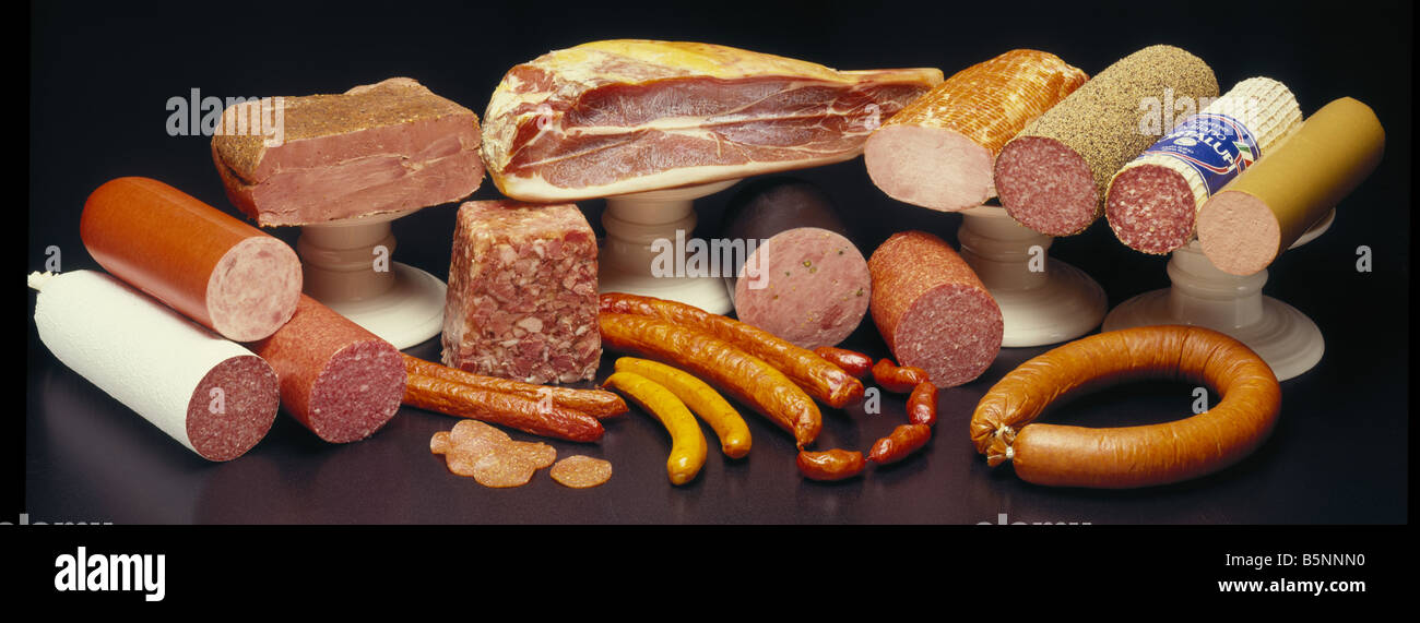 Cold Meat Display Stock Photo - Alamy