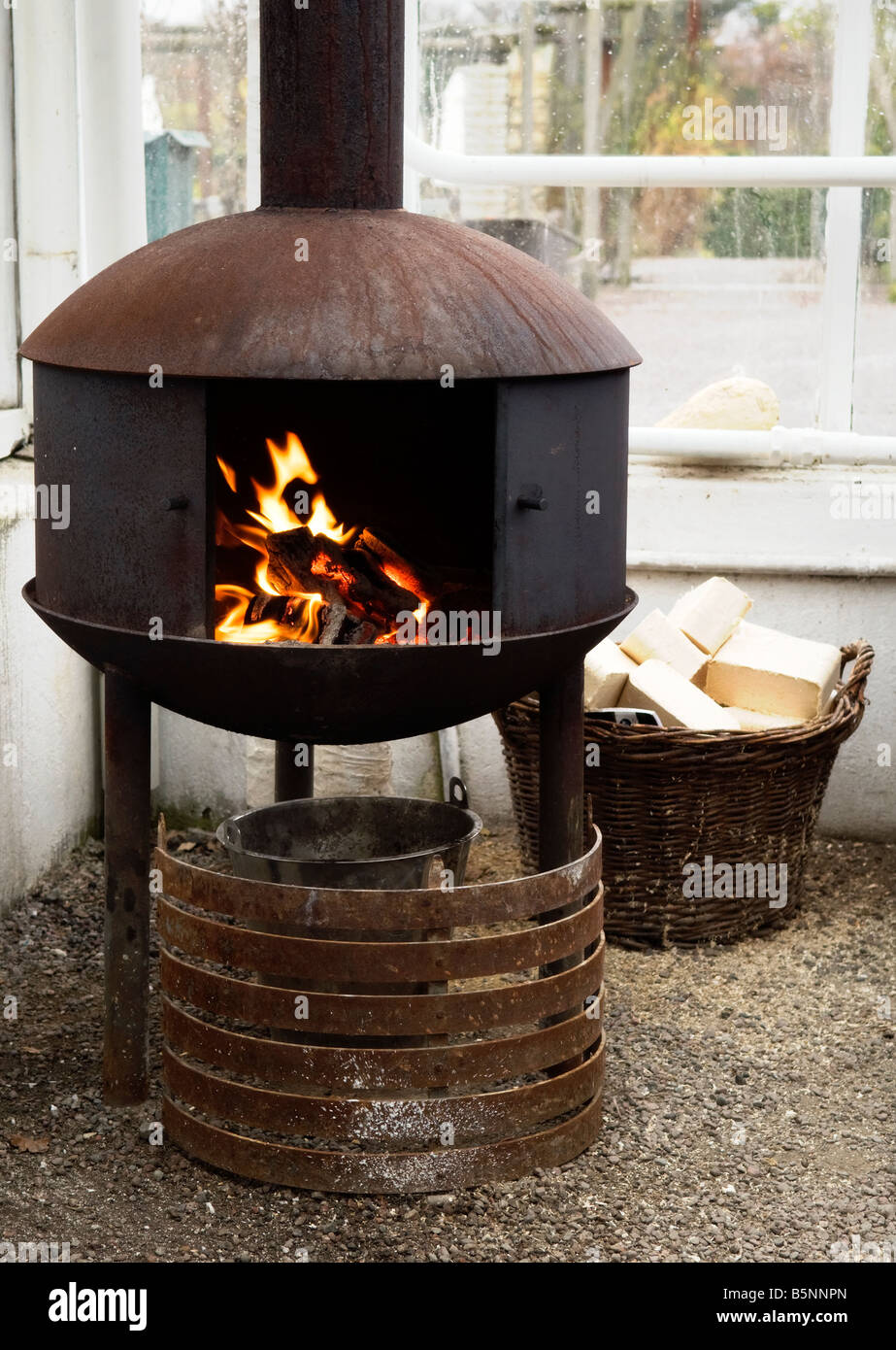 Rusty rusted metal log burner hi-res stock photography and images - Alamy