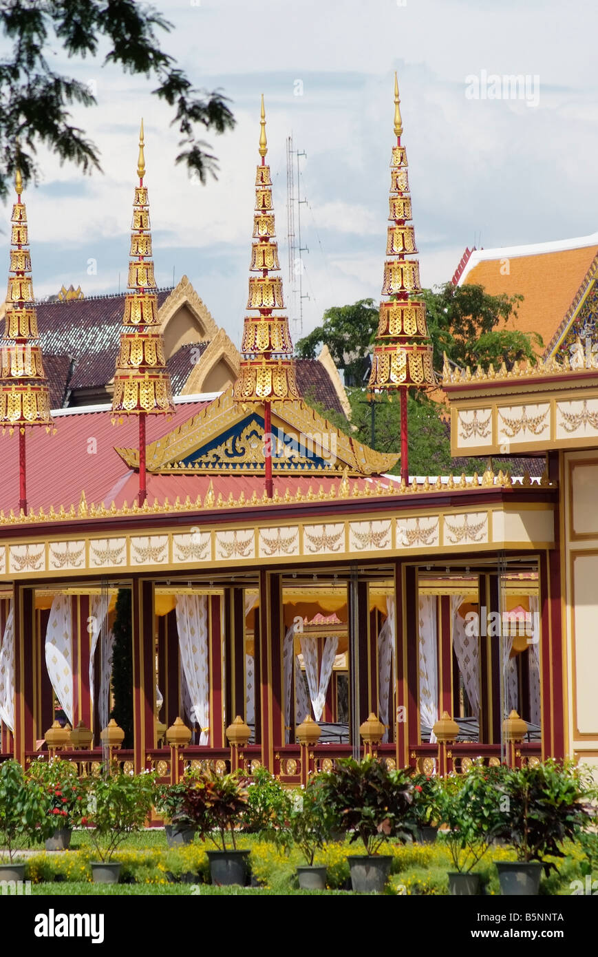 The royal crematorium at Sanam Luang in Bangkok built in 2008 for the ...
