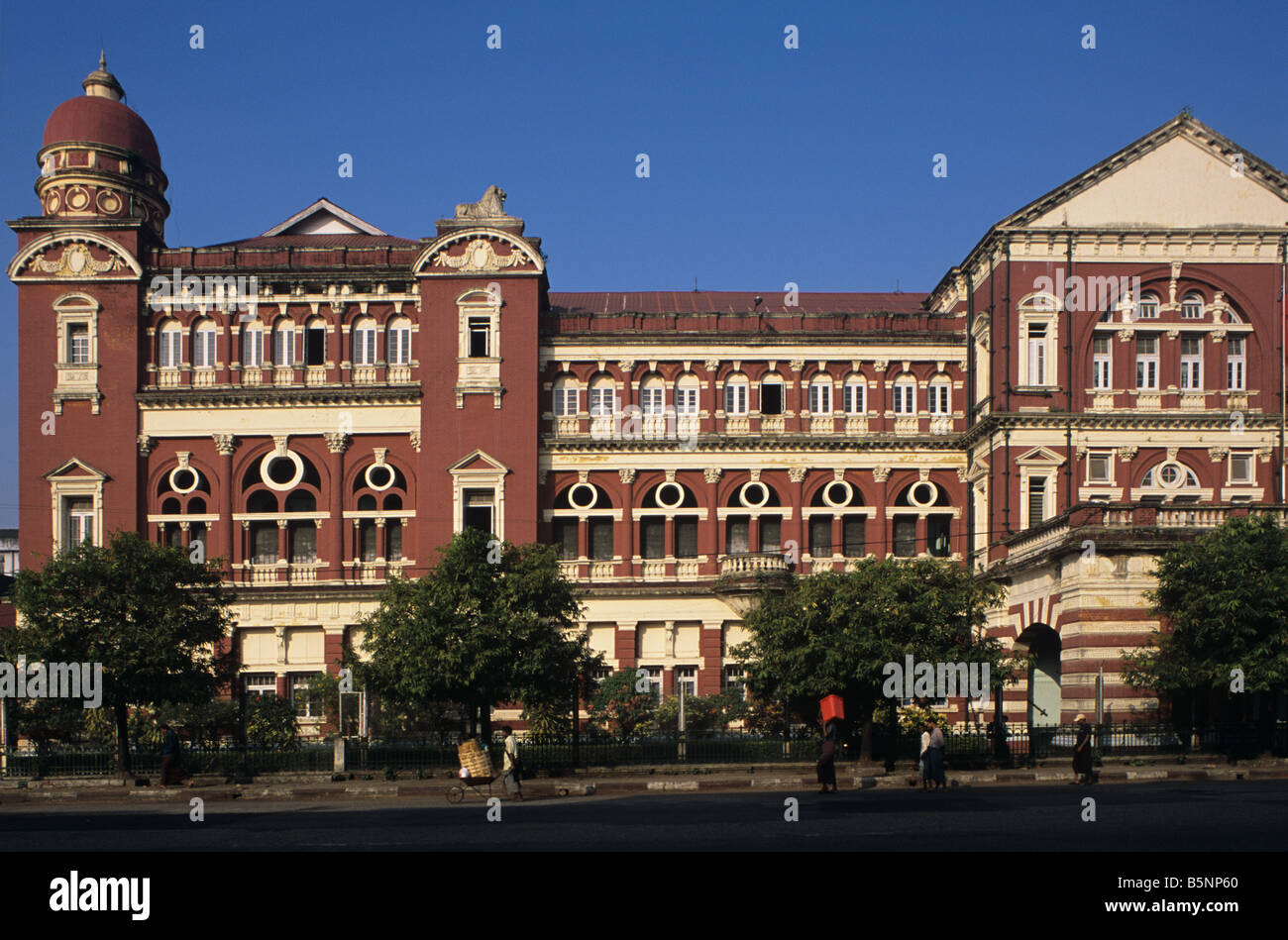 The colonial-style Supreme and High Court Building in central Rangoon ...