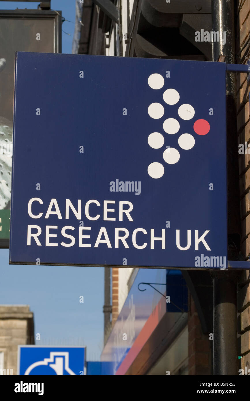 Cancer Research UK Sign Charity Charities Stock Photo - Alamy