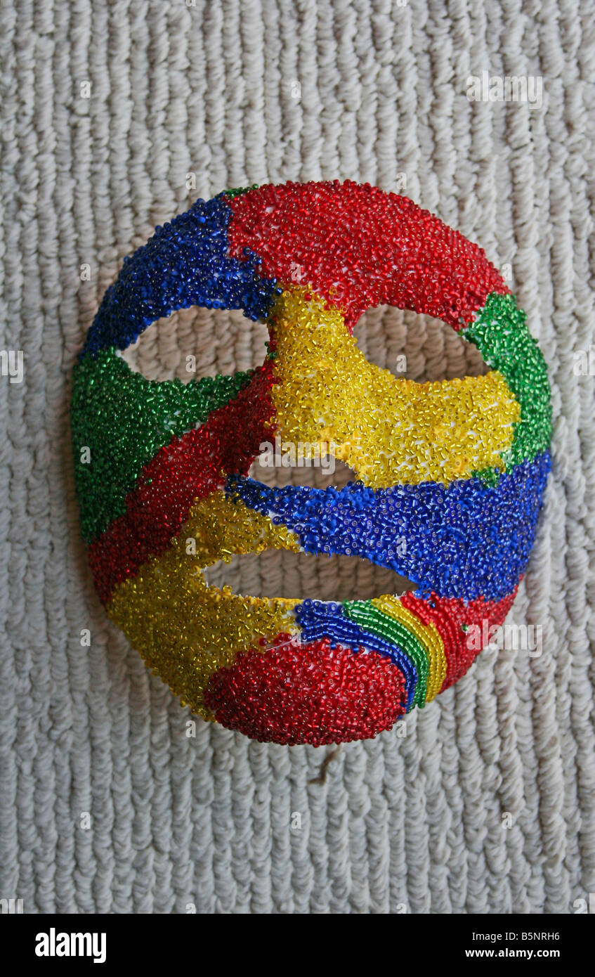 beaded folk art mask Stock Photo - Alamy