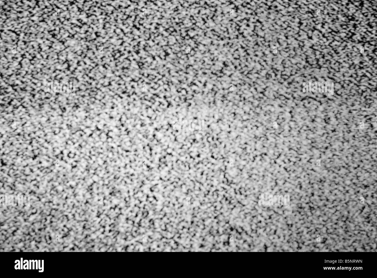 Static on television screen Black and White Stock Photos & Images - Alamy