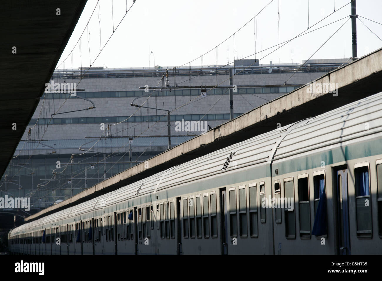 train carriage on platform at termini station, rome, italy Stock Photo ...