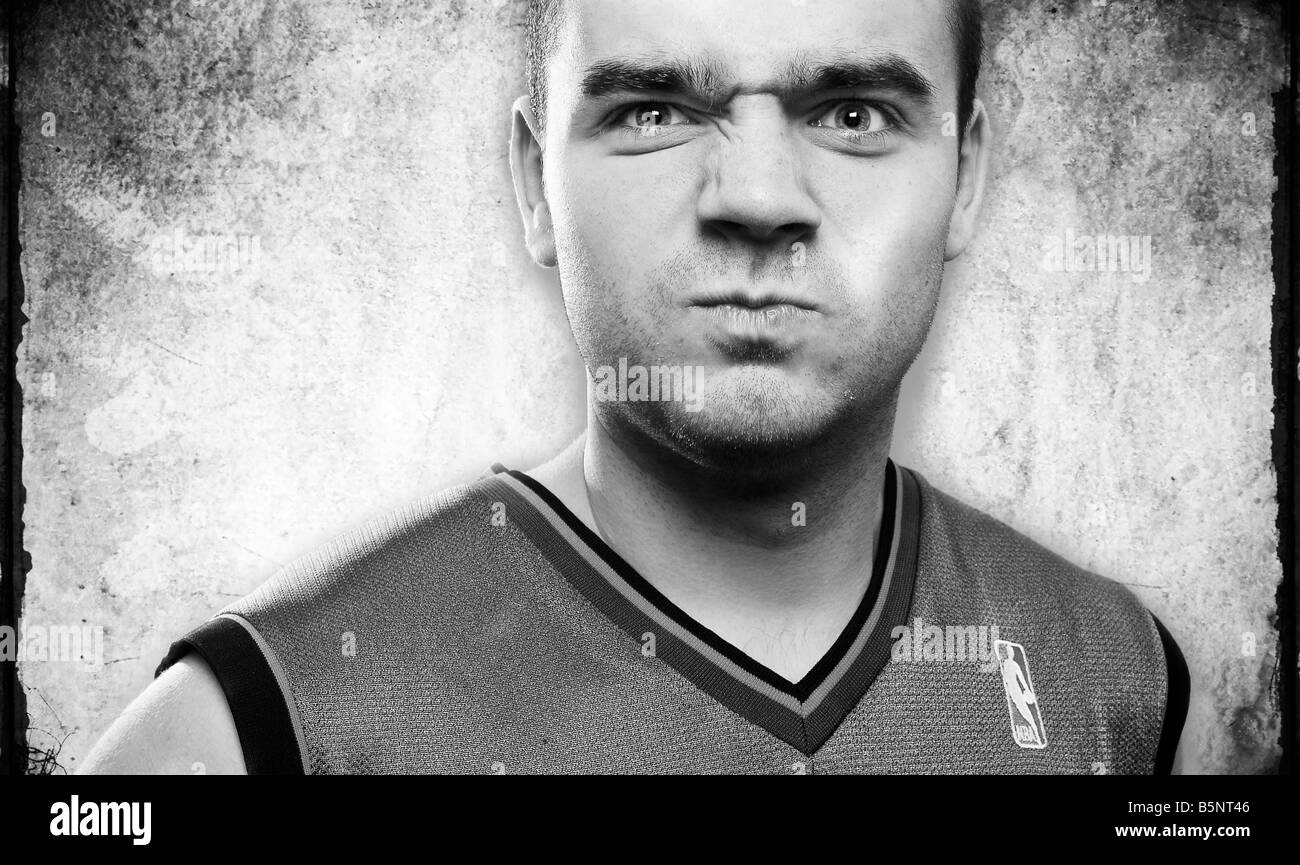 angry grumpy face head portrait teenage male new york 50 vest man boy ...