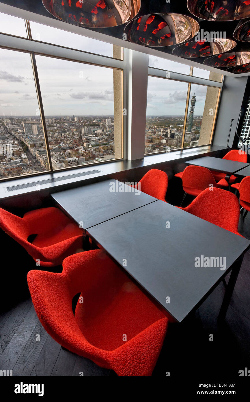 Paramount Club champagne bar at the Centre Point Building in London ...