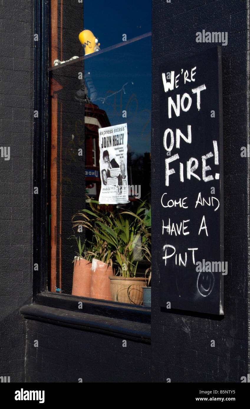 pub window Camden chalk Farm London Stock Photo - Alamy
