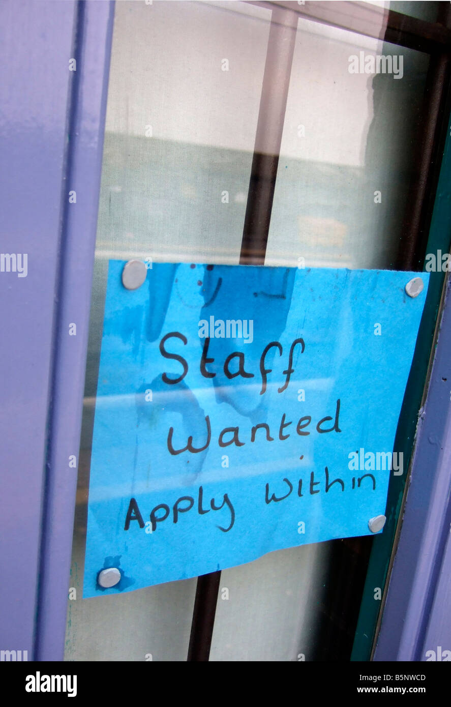 Staff wanted sign hi-res stock photography and images - Alamy