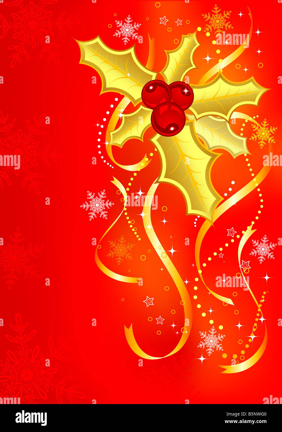 Christmas background with mistletoe Stock Photo - Alamy