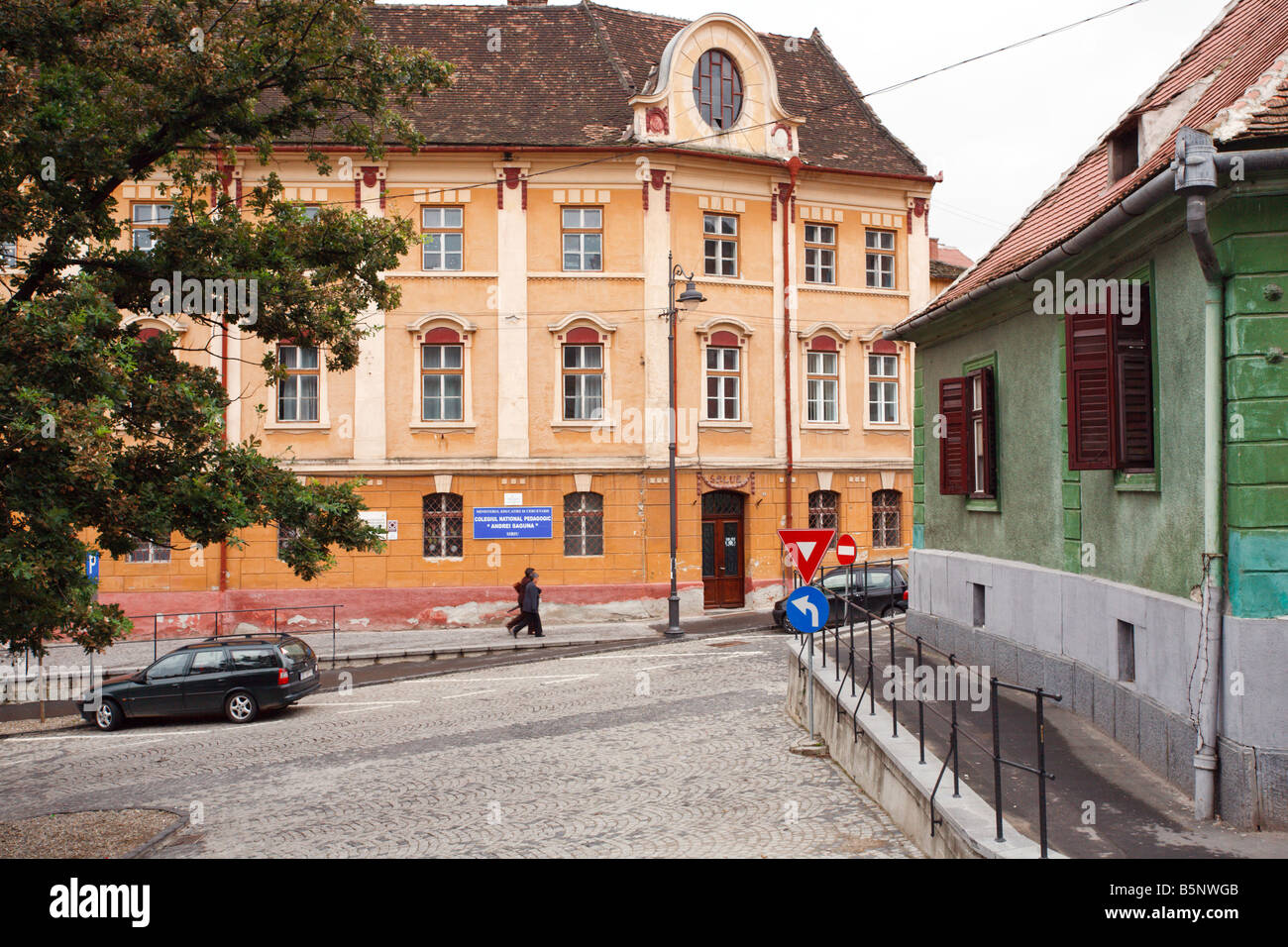 Sibiu's college school, transylvania, romania Stock Photo - Alamy