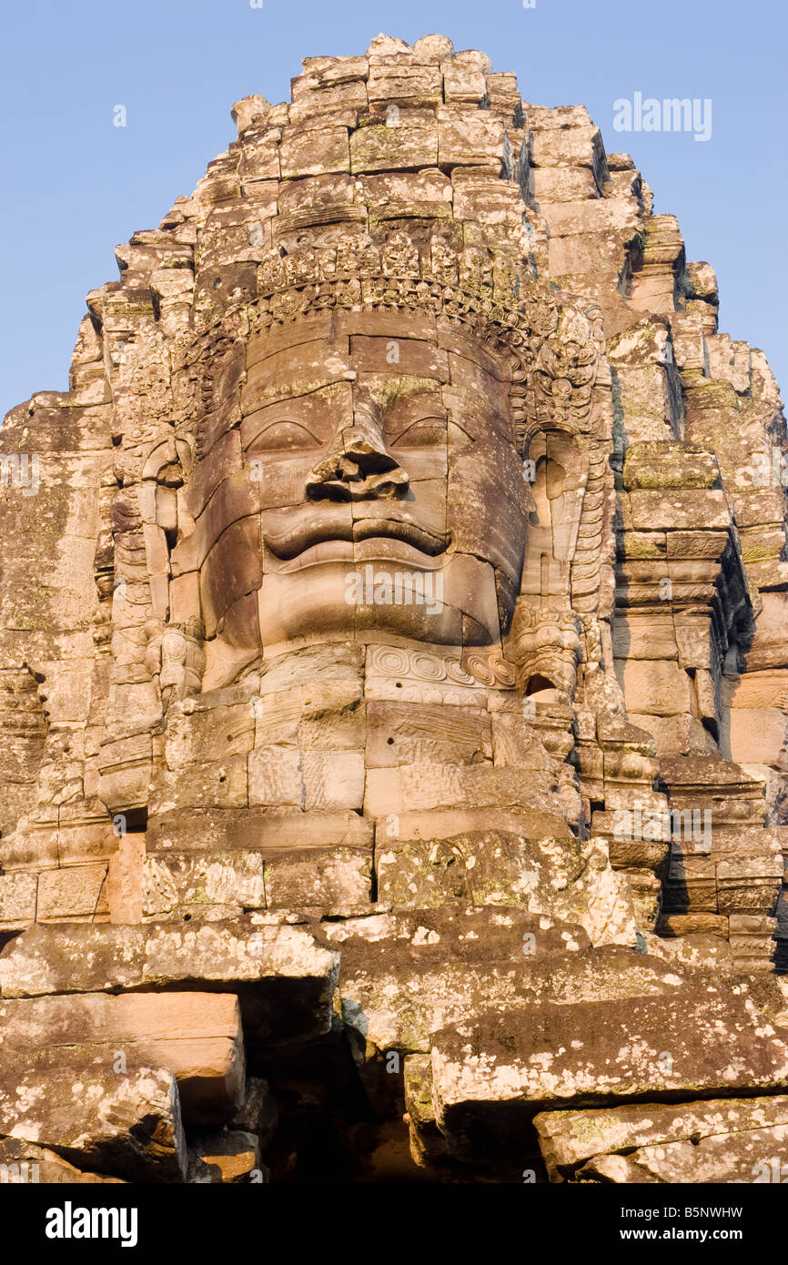 Face tower, The Bayon, Temples of Angkor, Cambodia Stock Photo - Alamy