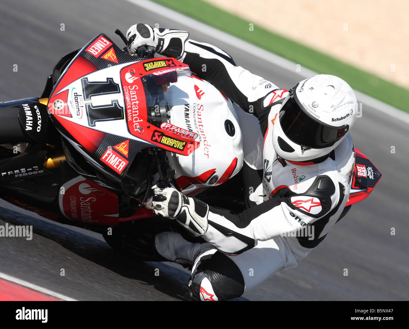 michael schumacher testing the wsb r1 yamaha at portimao autodromo ...