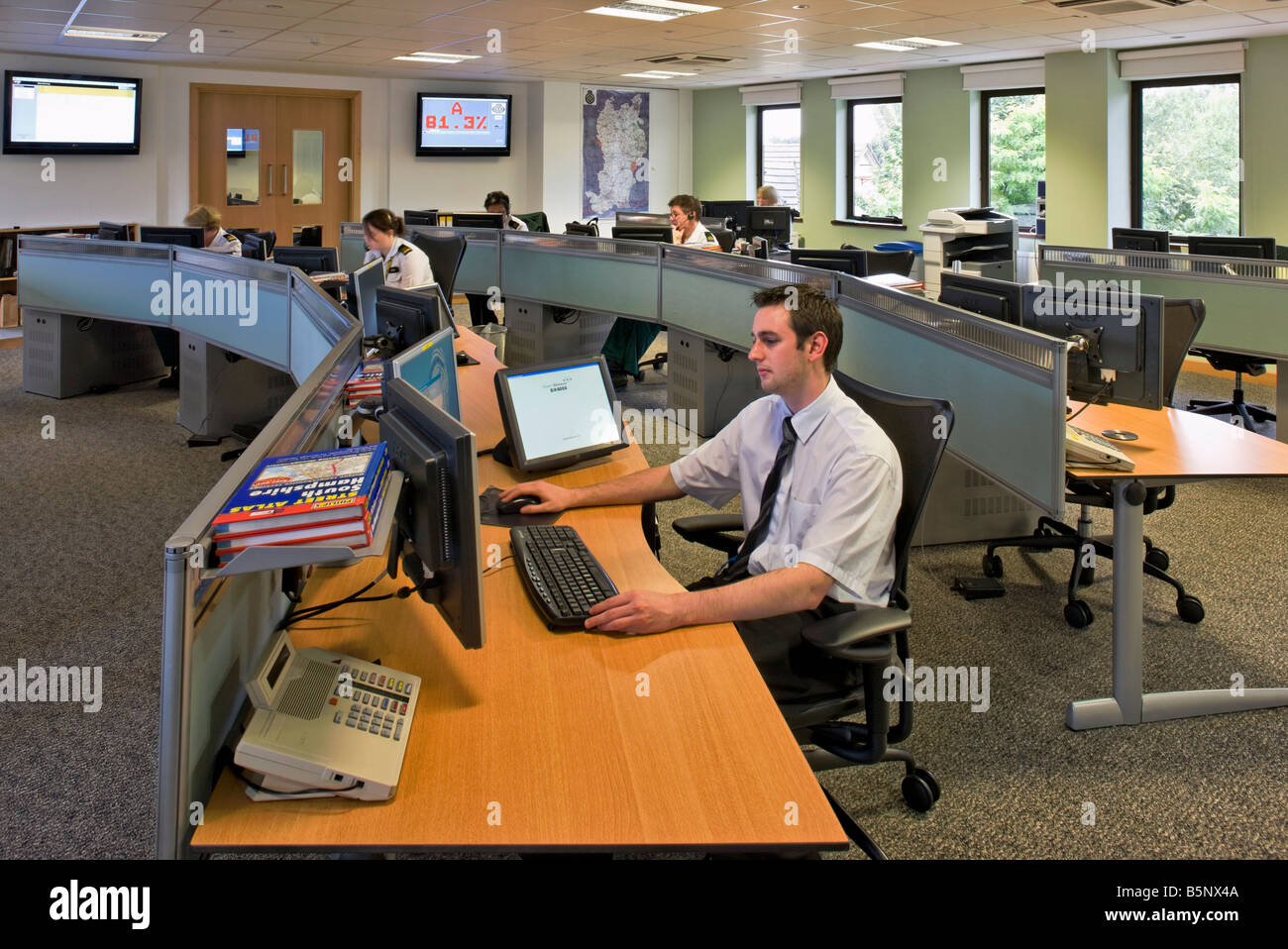 Ambulance Service Control Centre in Wokingham UK Stock Photo - Alamy