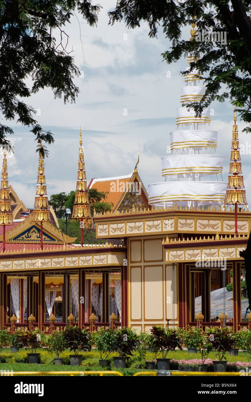 The royal crematorium at Sanam Luang in Bangkok built in 2008 Stock ...