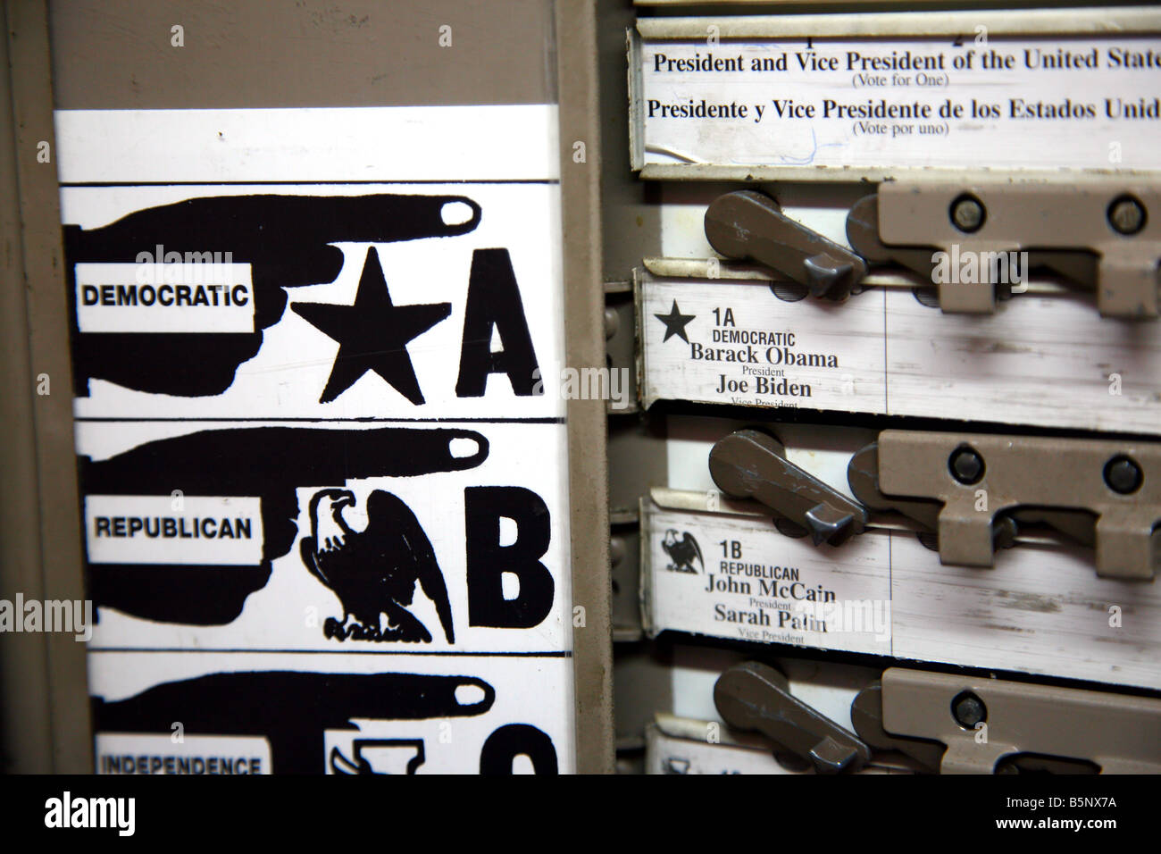 Democratic and Republican presidential choices on voting machine, Dobbs ...