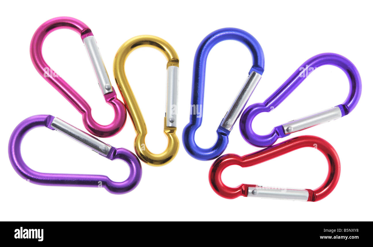 Interlocking Carabiner Hooks Stock Photo - Alamy