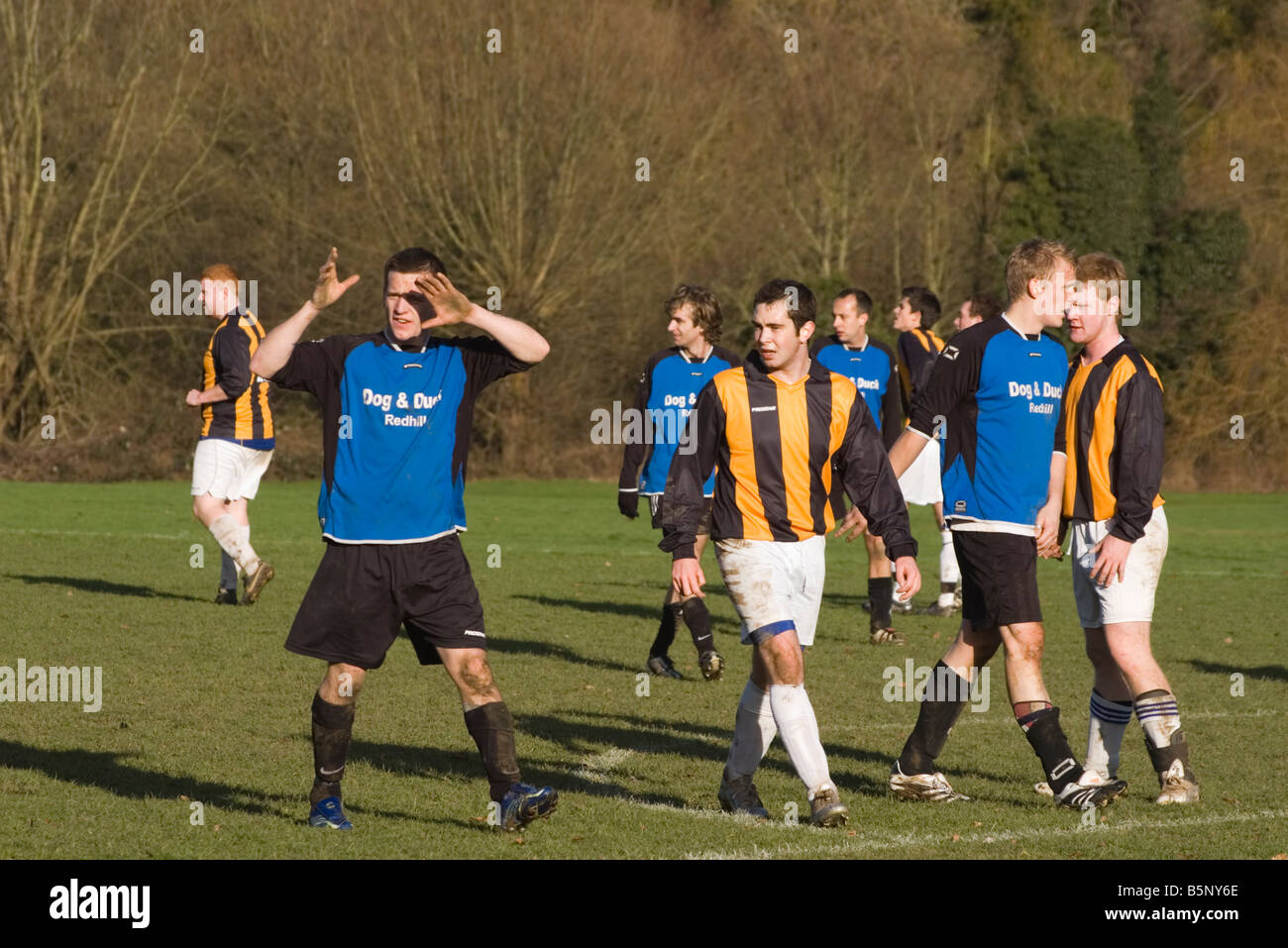 Amateur Football "Sunday League" match Players Footballers Stock Photo ...
