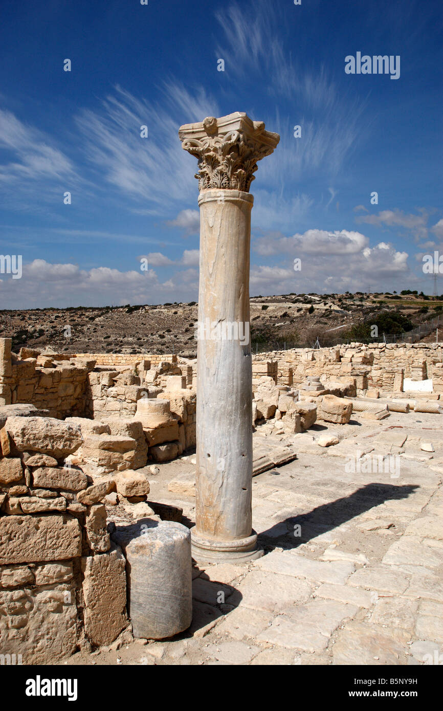 detail of a roman column at kourion cyprus mediterranean Stock Photo ...